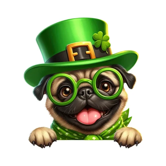 DOPASTICKER St Patrick'S Day Dog Car Sticker Dogs Sticker Phone Sticker ...