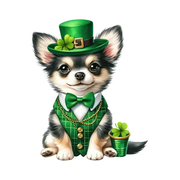 DOPASTICKER St Patrick'S Day Dog Car Sticker Dogs Sticker Phone Sticker ...