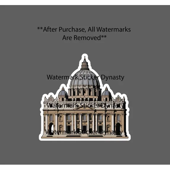 DOPASTICKER St Peter'S Basilica Sticker Rome Church Jesus Travel ...