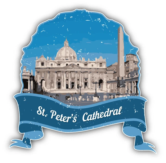 DOPASTICKER St. Peter'S Cathedral Vatican City World Landmark Sticker ...