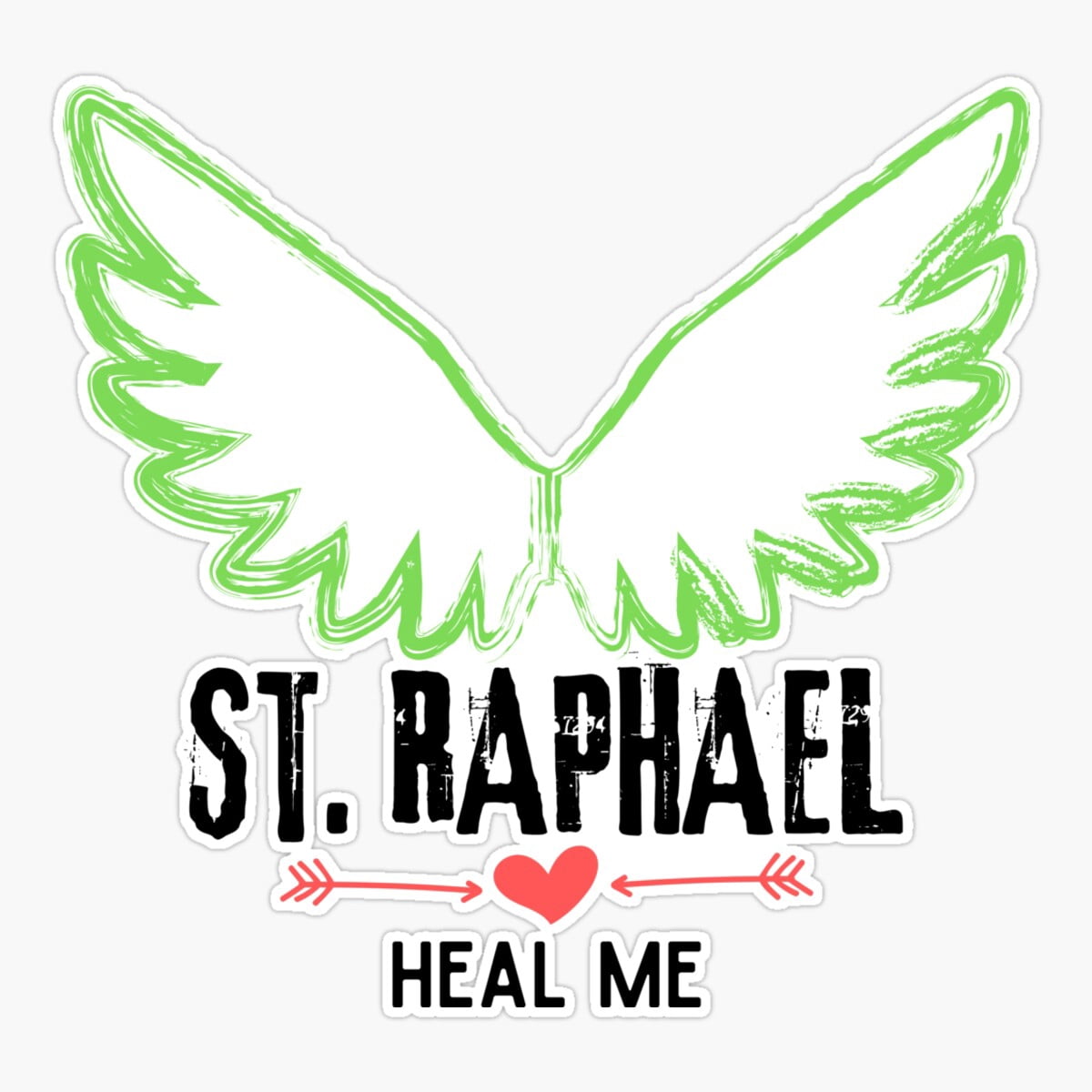 DOPASTICKER St. Raphael Heal Me Sticker, Phone Sticker Car Stickers ...
