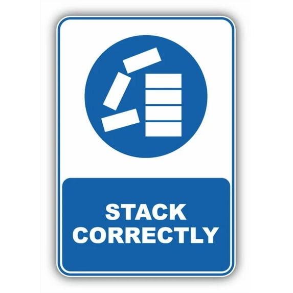 DOPASTICKER Stack Correctly Mandatory Sign Sticker Decal Phone Decal Water Bottle Stickers, Cars ...