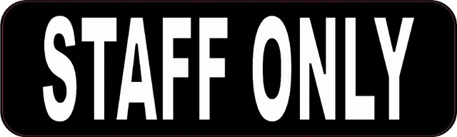 DOPASTICKER Staff Only Sticker Phone Sticker, Latop Sticker, Lover Gift ...