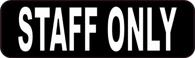 DOPASTICKER Staff Only Sticker Phone Sticker, Latop Sticker, Lover Gift ...