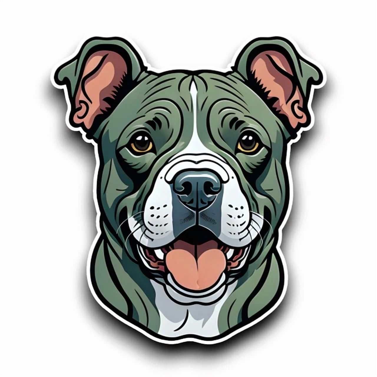 DOPASTICKER Staffy Bull Terrier Dog Sticker Decal For Car Van Window ...