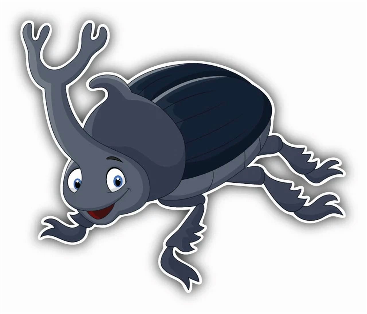 DOPASTICKER Stag Beetle Cartoon Sticker Decal Phone Decal Water Bottle ...