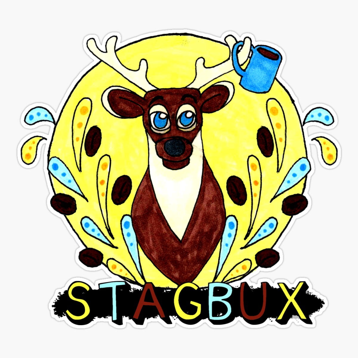 DOPASTICKER Stagbux Sticker, Phone Sticker Car Stickers, Birthday Gift ...