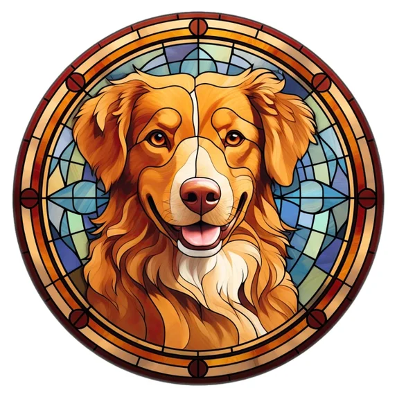 DOPASTICKER Stained Glass Dog Car Sticker Dogs Sticker Phone Sticker ...