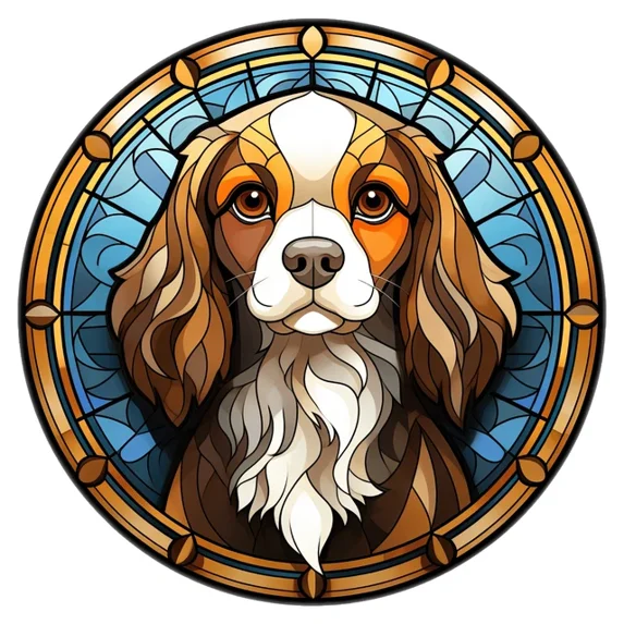 DOPASTICKER Stained Glass Dog Car Sticker Dogs Sticker Phone Sticker ...