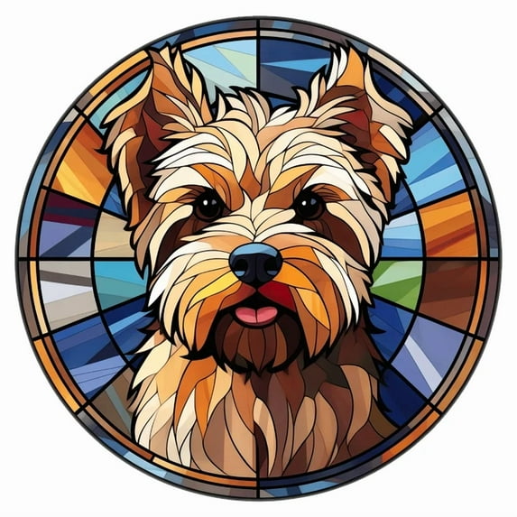 DOPASTICKER Stained Glass Dog Car Sticker Dogs Sticker Phone Sticker ...