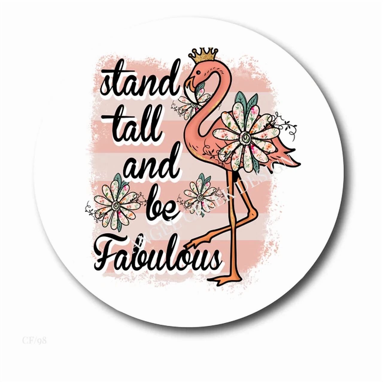 DOPASTICKER Stand Tall And Be Fabulous Pink Flamingo Scrapbook Stickers ...