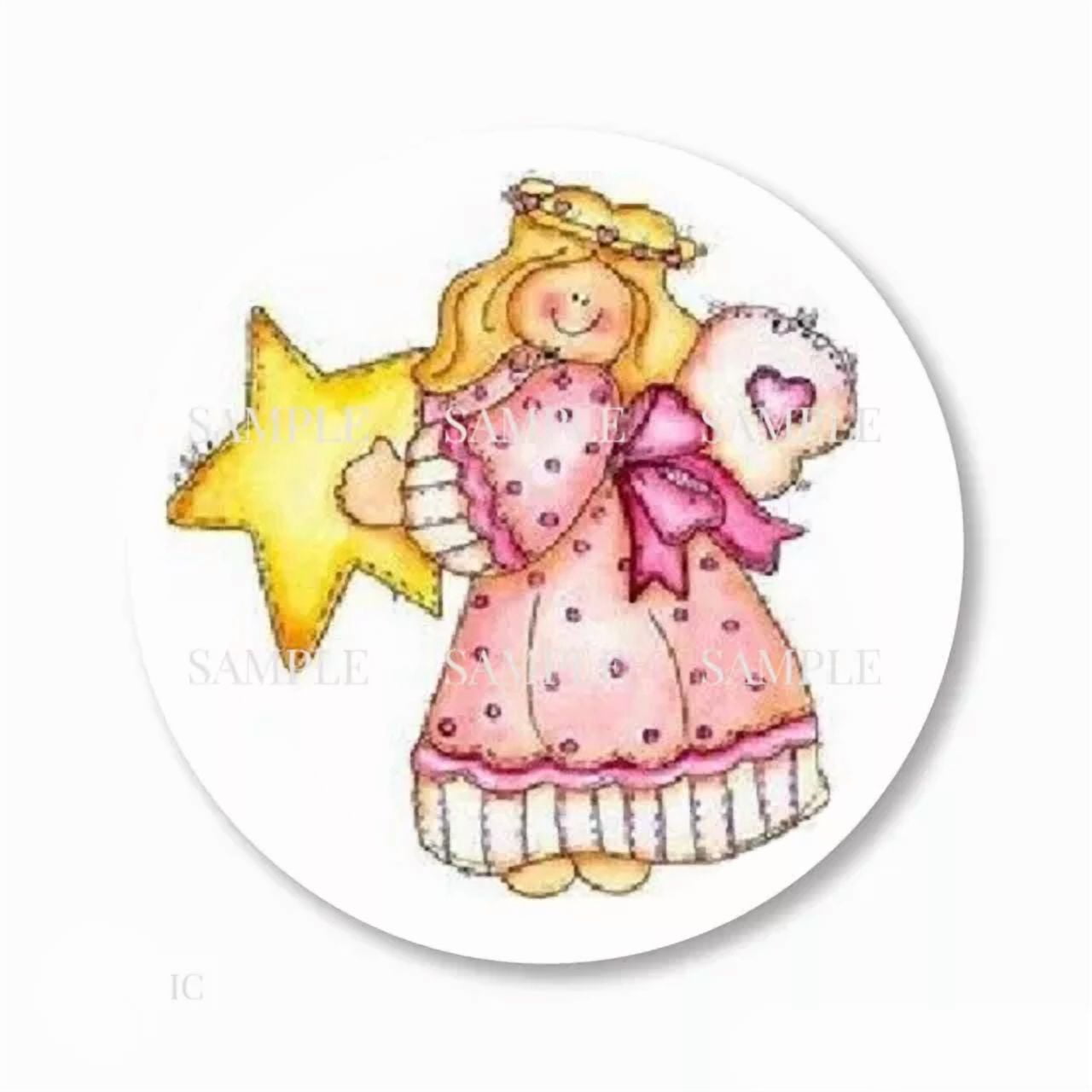 DOPASTICKER Star Girl Angel Baptism Scrapbook Stickers Angel Phone ...