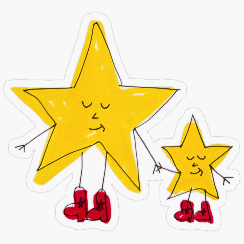 DOPASTICKER Star & Little Star Sticker Phone Sticker, Latop Sticker ...