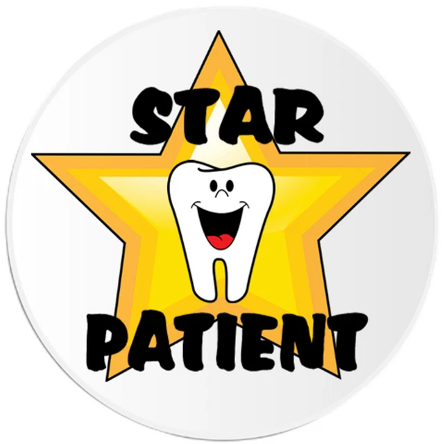 DOPASTICKER Star Patient Sticker, Kids Dentist Dental Tooth Smile Phone ...