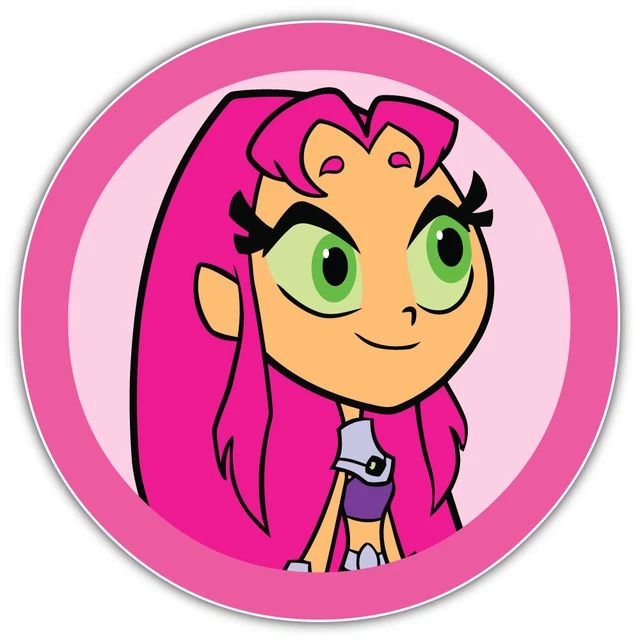 DOPASTICKER Starfire Face Teen Titans Cartoon Sticker Decal Phone Decal ...