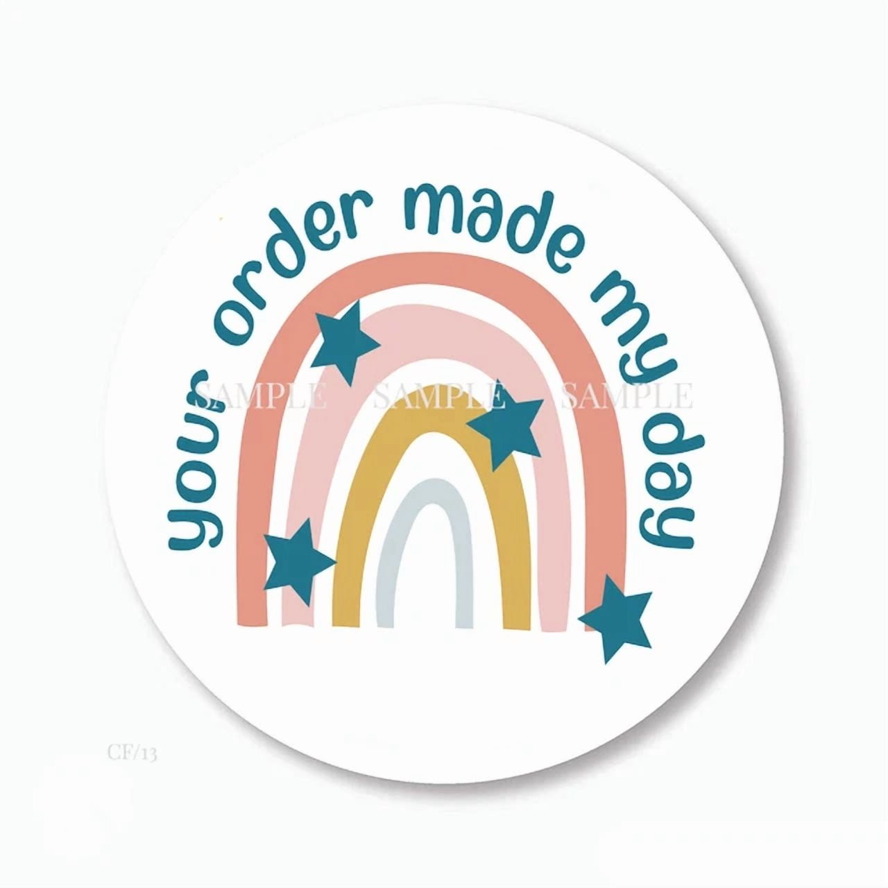 DOPASTICKER Stars Rainbow Your Order Made My Day Scrapbook Sticker ...