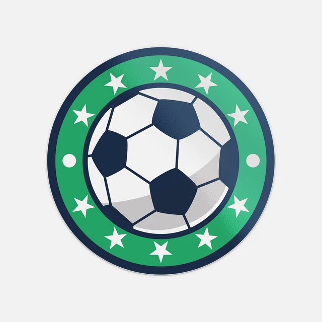 DOPASTICKER Stars Soccer Ball Football World Sport Badge Sticker Decal ...