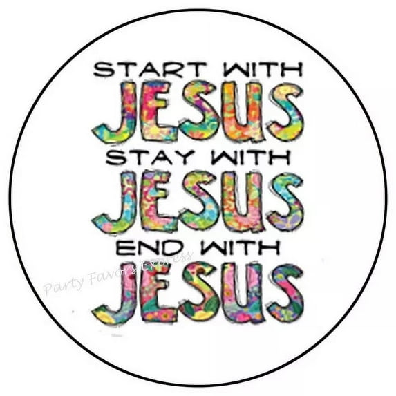 DOPASTICKER Start With Jesus Stay With Jesus End With Stickers Phone ...