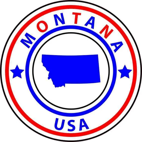 DOPASTICKER State Circle Montana Sticker Hobby Sticker Vehicle Sticker ...