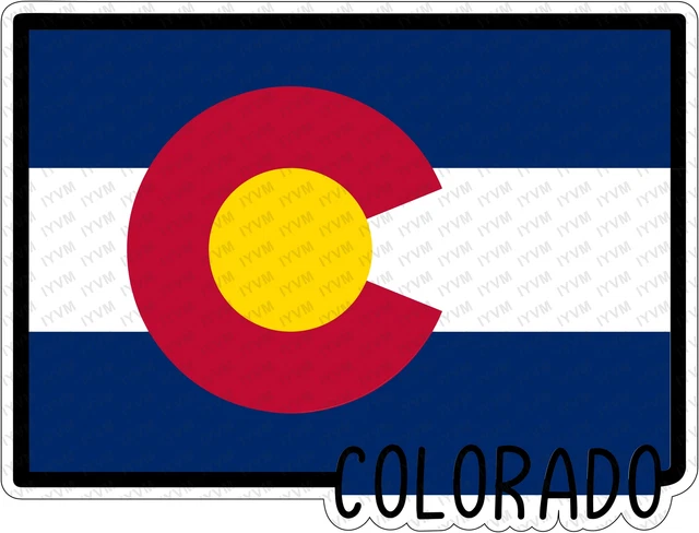DOPASTICKER State Of Colorado Flag Map Sticker Decal Usa Colorado State ...
