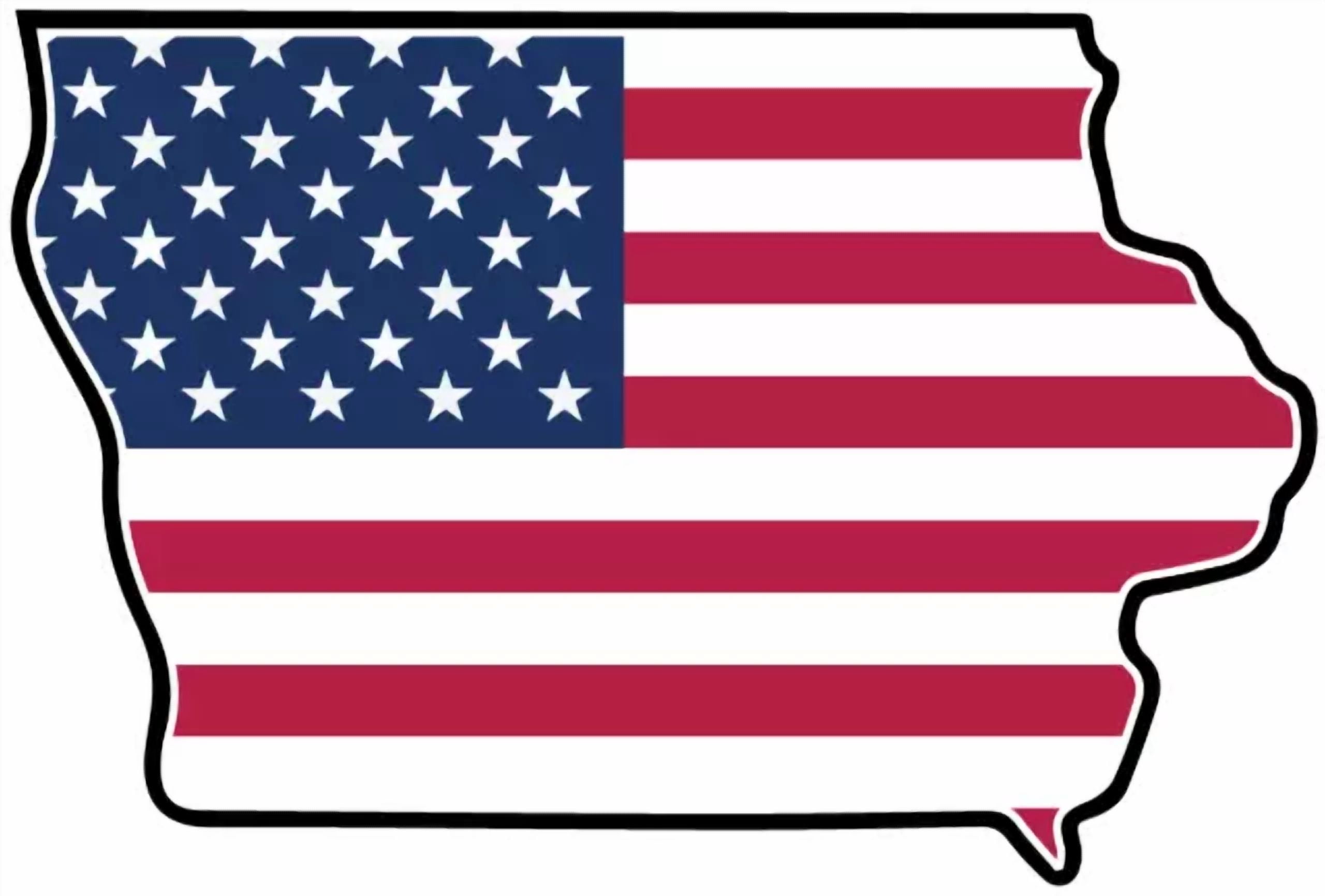 DOPASTICKER State Of Iowa Flag Map Sticker Decal Usa Iowa State Phone ...