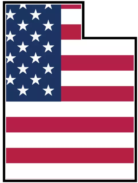 DOPASTICKER State Of Utah Flag Map Sticker Decal Usa Utah State Phone ...