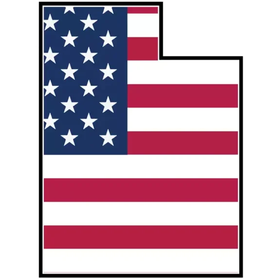 DOPASTICKER State Of Utah Flag Map Sticker Decal Usa Utah State Phone ...