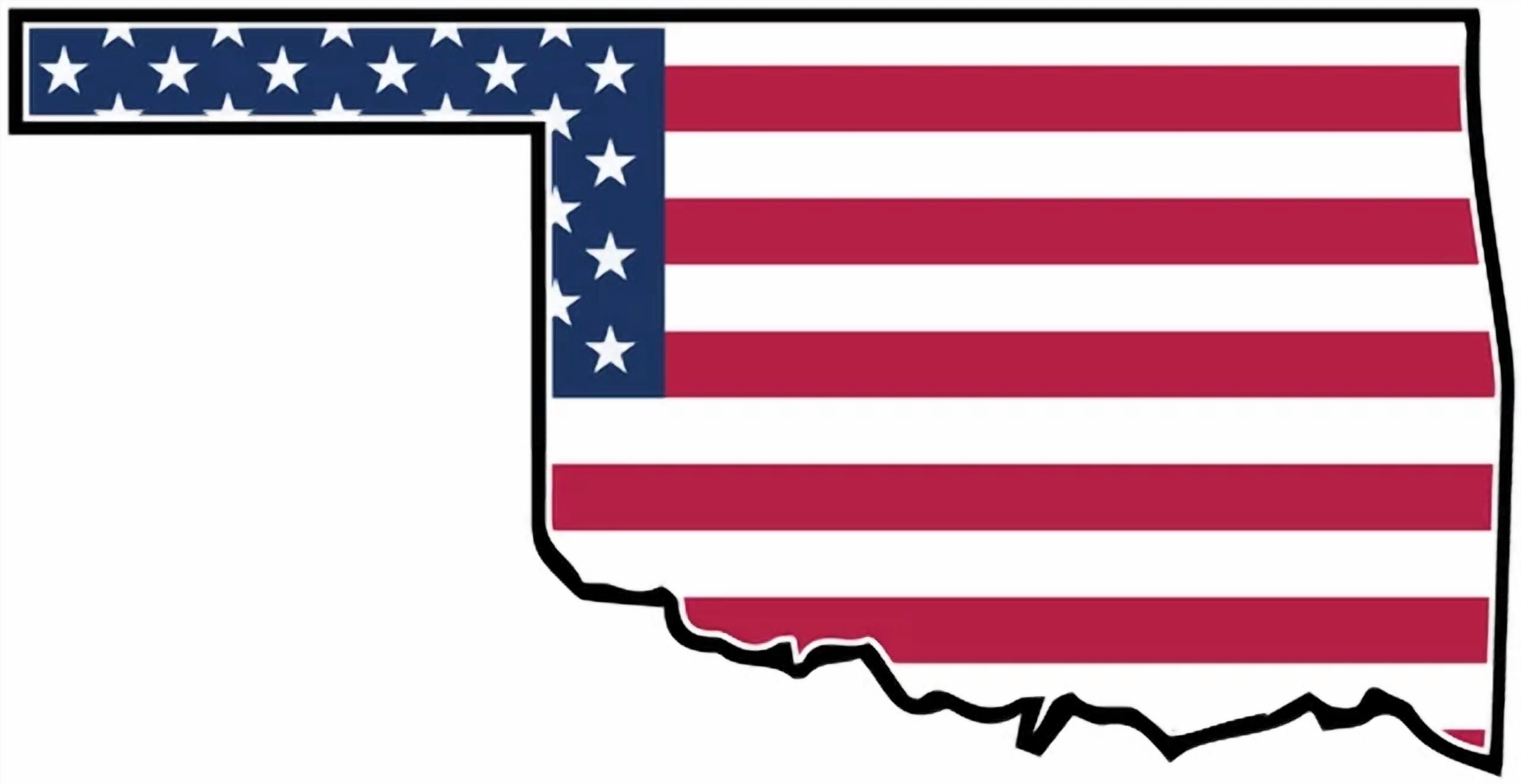 DOPASTICKER State Of Oklahoma Flag Map Sticker Decal Usa Oklahoma State ...