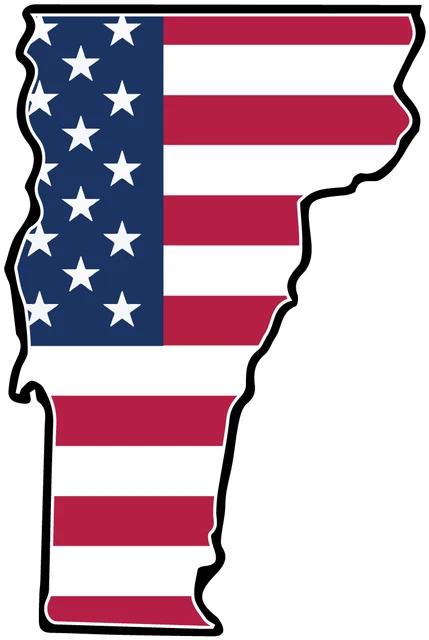 DOPASTICKER State Of Vermont Flag Map Sticker Decal Usa Vermont State ...