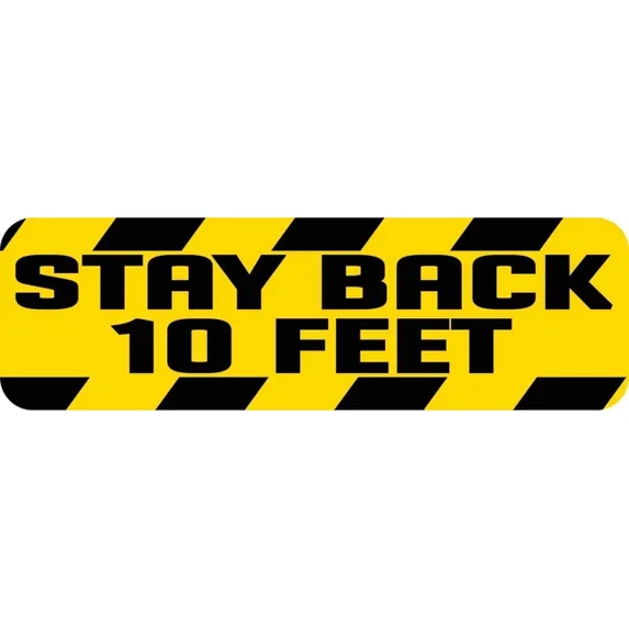 DOPASTICKER Stay Back 10 Feet Sticker Phone Sticker, Latop Sticker ...