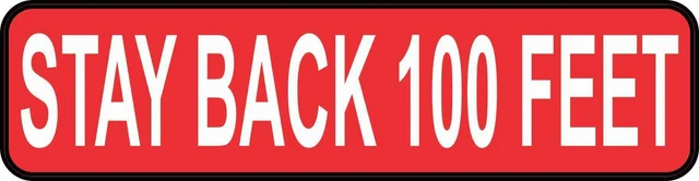 DOPASTICKER Stay Back 100 Feet Sticker Phone Sticker, Latop Sticker ...