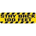 DOPASTICKER Stay Back 100 Feet Sticker Safety Sticker Phone Sticker ...