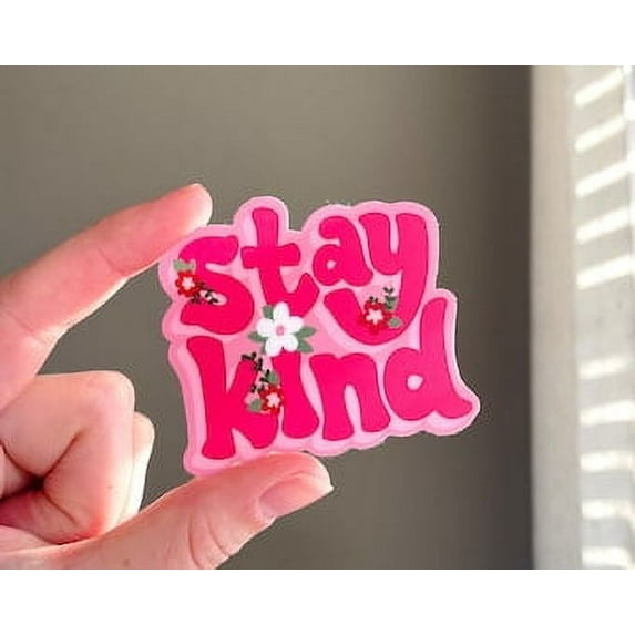 DOPASTICKER Stay Kind Pink Sticker, Laptop Sticker, Water Bottle ...