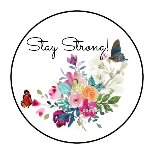 DOPASTICKER Stay Strong Stickers Flowers Floral Phone Decal Water ...
