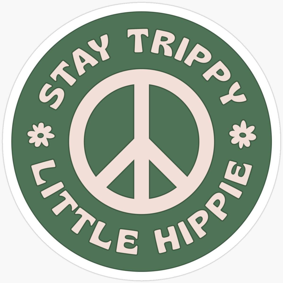 DOPASTICKER Stay Trippy Little Hippie Sticker. Gift You - Decorate Laptops, Water Bottles, And ...