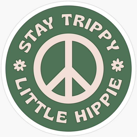 DOPASTICKER Stay Trippy Little Hippie Sticker. Gift You - Decorate Laptops, Water Bottles, And ...