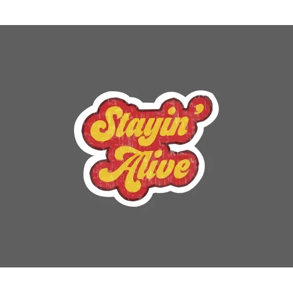 DOPASTICKER Stayin' Alive Sticker Vintage Sticker Phone Sticker, Latop ...