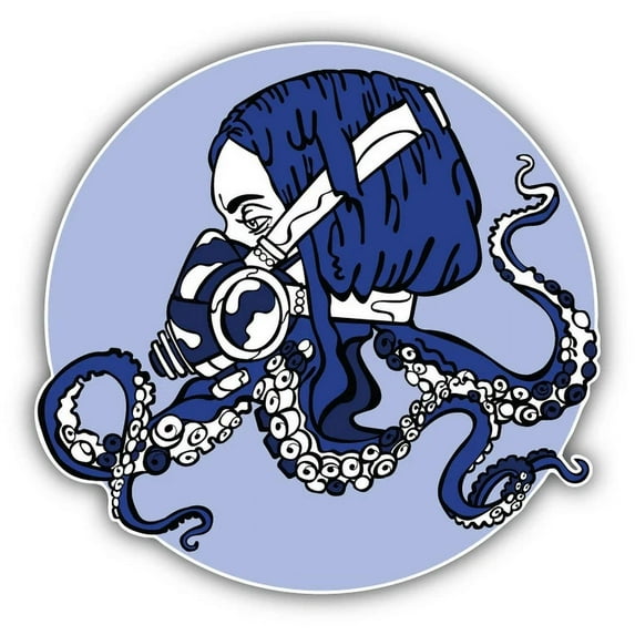 DOPASTICKER Steam Punk Octopus Girl Car Sticker Phone Water Bottle ...