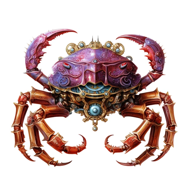 DOPASTICKER Steampunk Crab Sticker Clockwork Gears Science Fiction ...