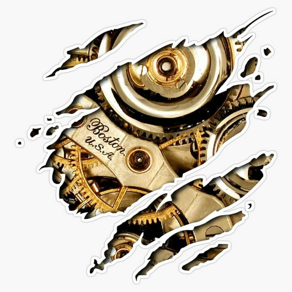 DOPASTICKER Steampunk Gear Cog Wheel 2 Sticker, Phone Sticker Car ...