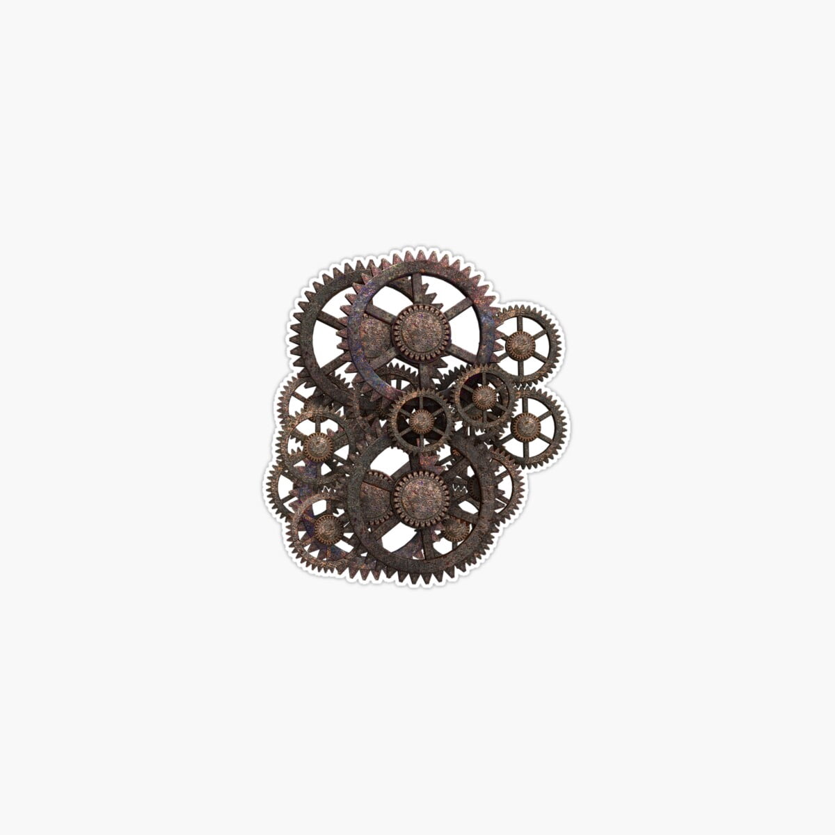 DOPASTICKER Steampunk Gears Sticker, Phone Sticker Water Bottle Sticker ...