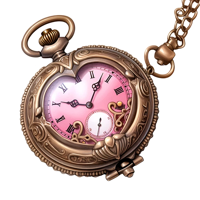 DOPASTICKER Steampunk Pocket Watch Sticker Love Pink Gear Victorian ...