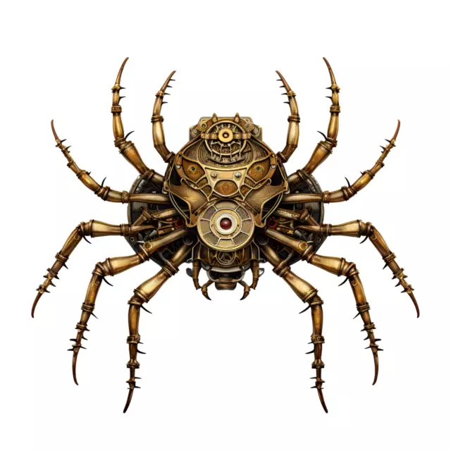 DOPASTICKER Steampunk Spider Sticker Clockwork Gear Diesel Science Fiction Industrial Phone ...