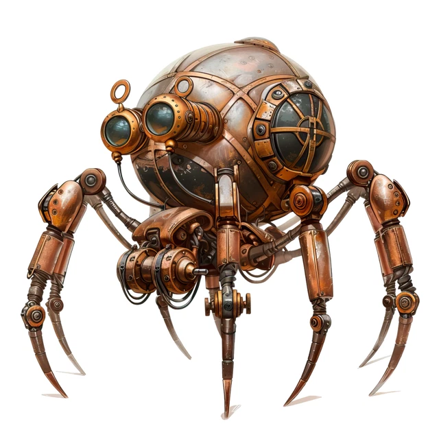 DOPASTICKER Steampunk Spider Sticker Clockwork Gears Science Fiction ...