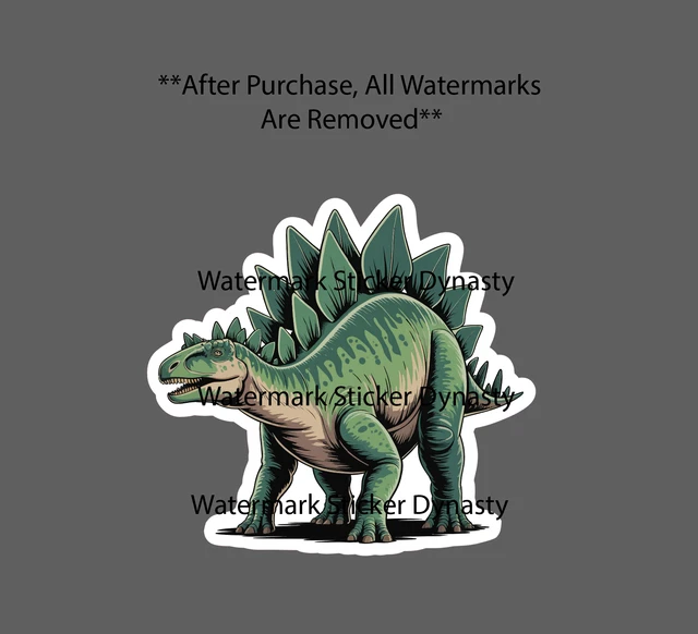 DOPASTICKER Stegosaurus Sticker Dinosaur Prehistoric Animal Sticker ...