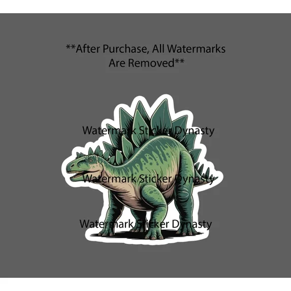 DOPASTICKER Stegosaurus Sticker Dinosaur Prehistoric Animal Sticker ...