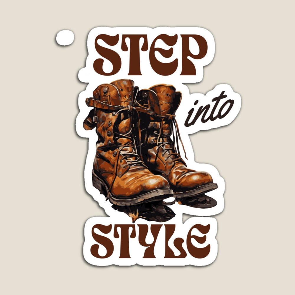 DOPASTICKER Step Into Style Hiking Boot Wander Boots Wander Woman ...