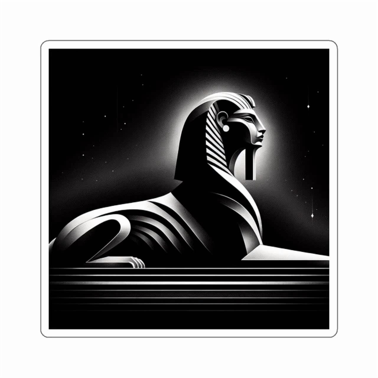 DOPASTICKER Sticker Art Deco Sphinx Silhouette Egypt Pyramid Ancient ...