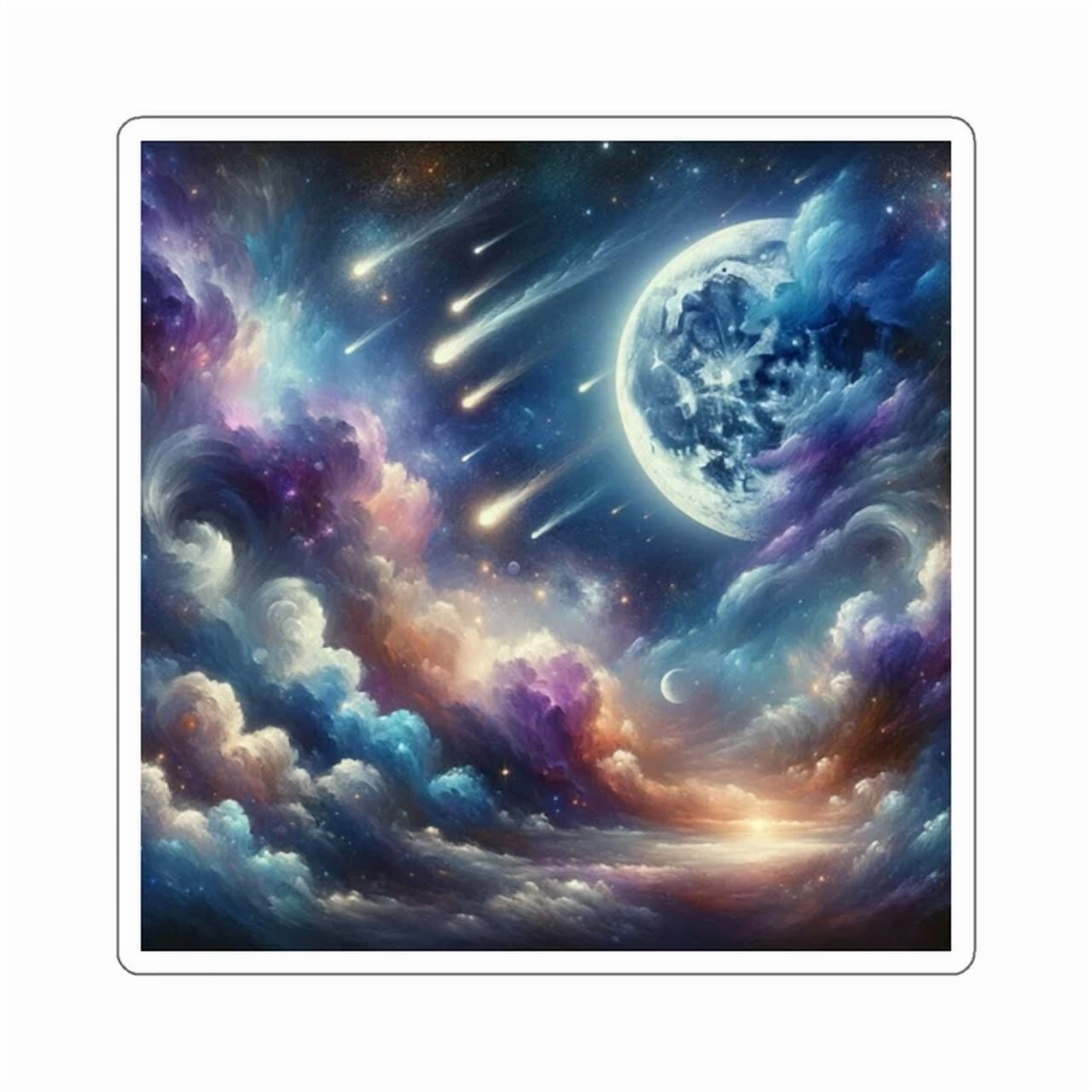 DOPASTICKER Sticker Celestial Art Night Sky Swirling Galaxies- Design ...