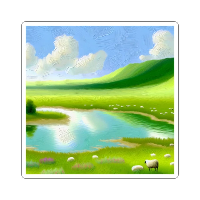 DOPASTICKER Sticker Christian Bible Psalm 23 Green Pastures Still Water ...